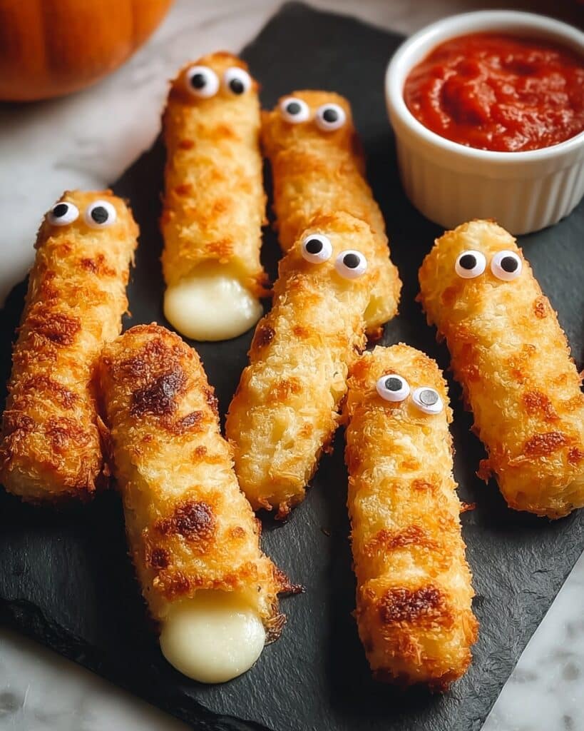 Mummy Mozzarella Sticks – Fun Halloween Snack Ideas
